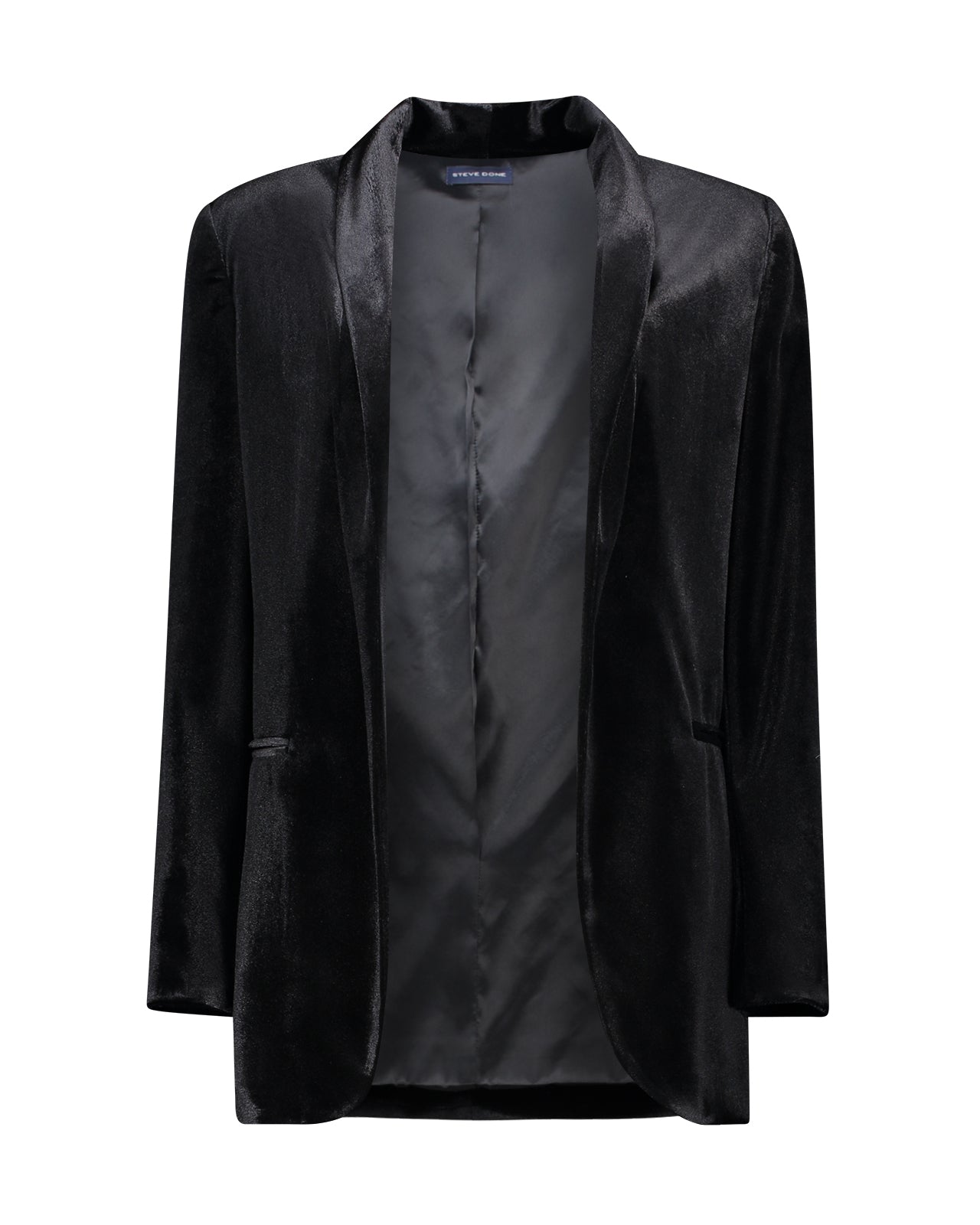 Steve Done | Black velvet shawl blazer – lemlò