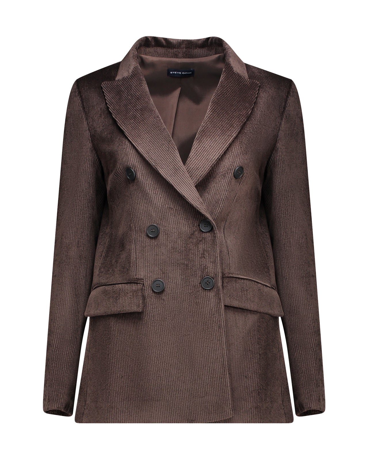 Steve Done | Coffee corduroy double-breasted blazer – lemlò
