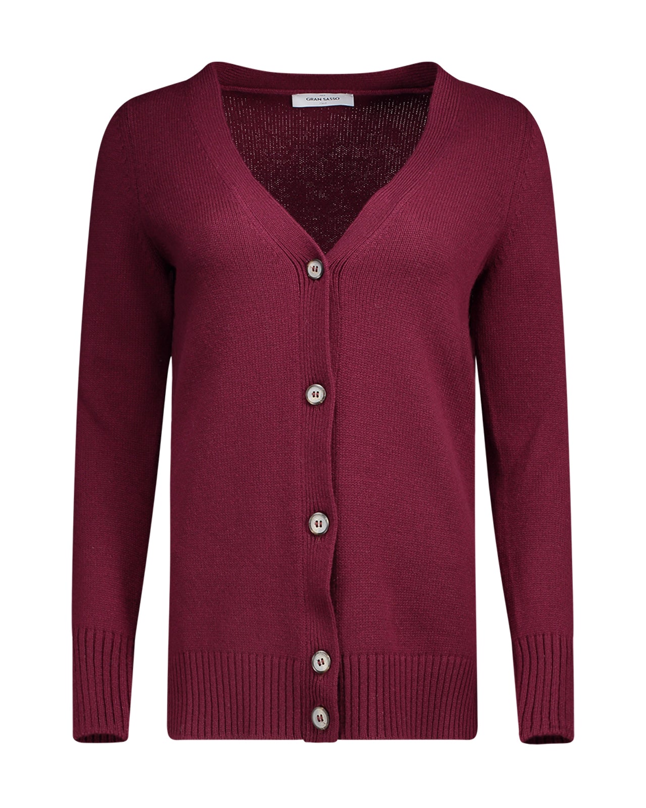 Gran Sasso | Cardigan lana cashmere burgundy – lemlò