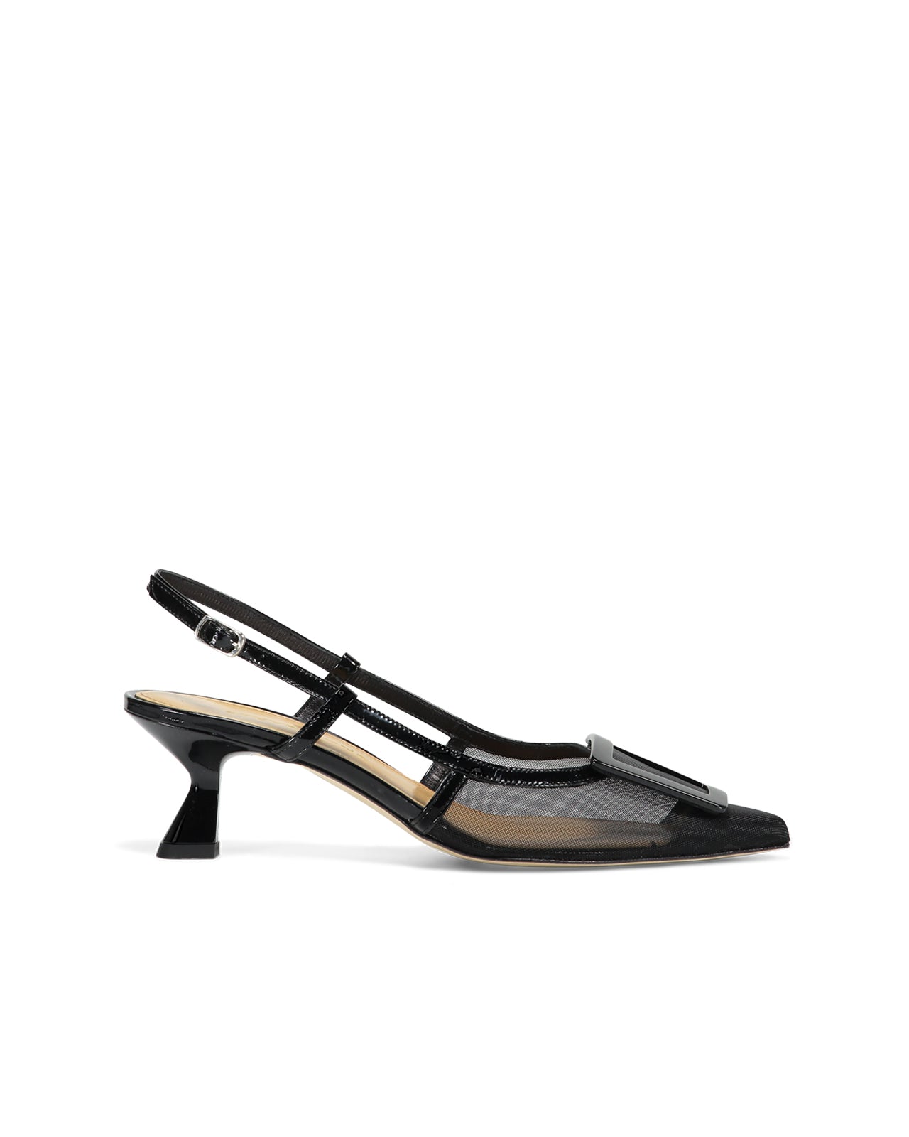 Steve Done | Décolleté slingback tulle + black varnish – lemlò