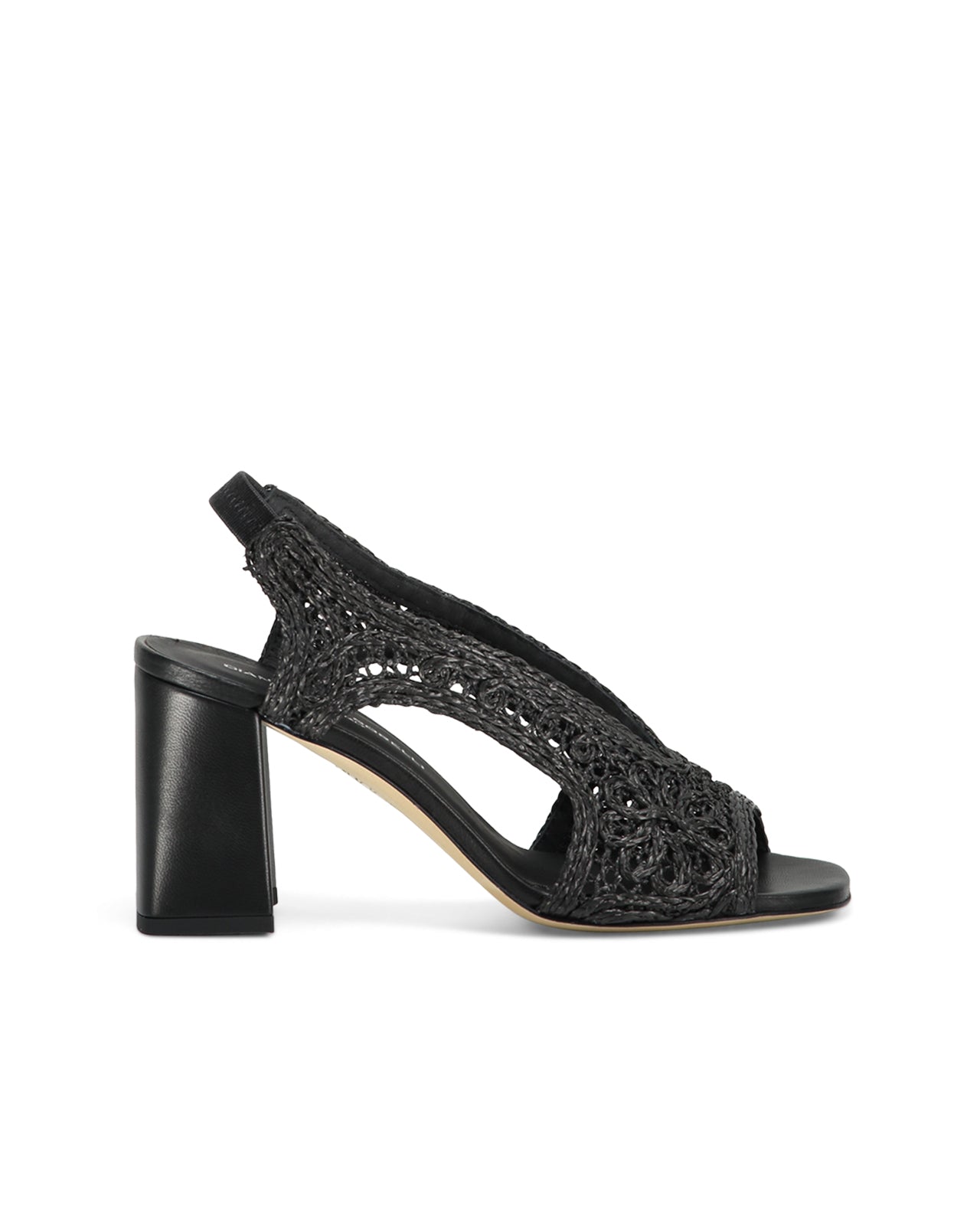 Gianmarco Sorelli | Black woven heeled sandal – lemlò