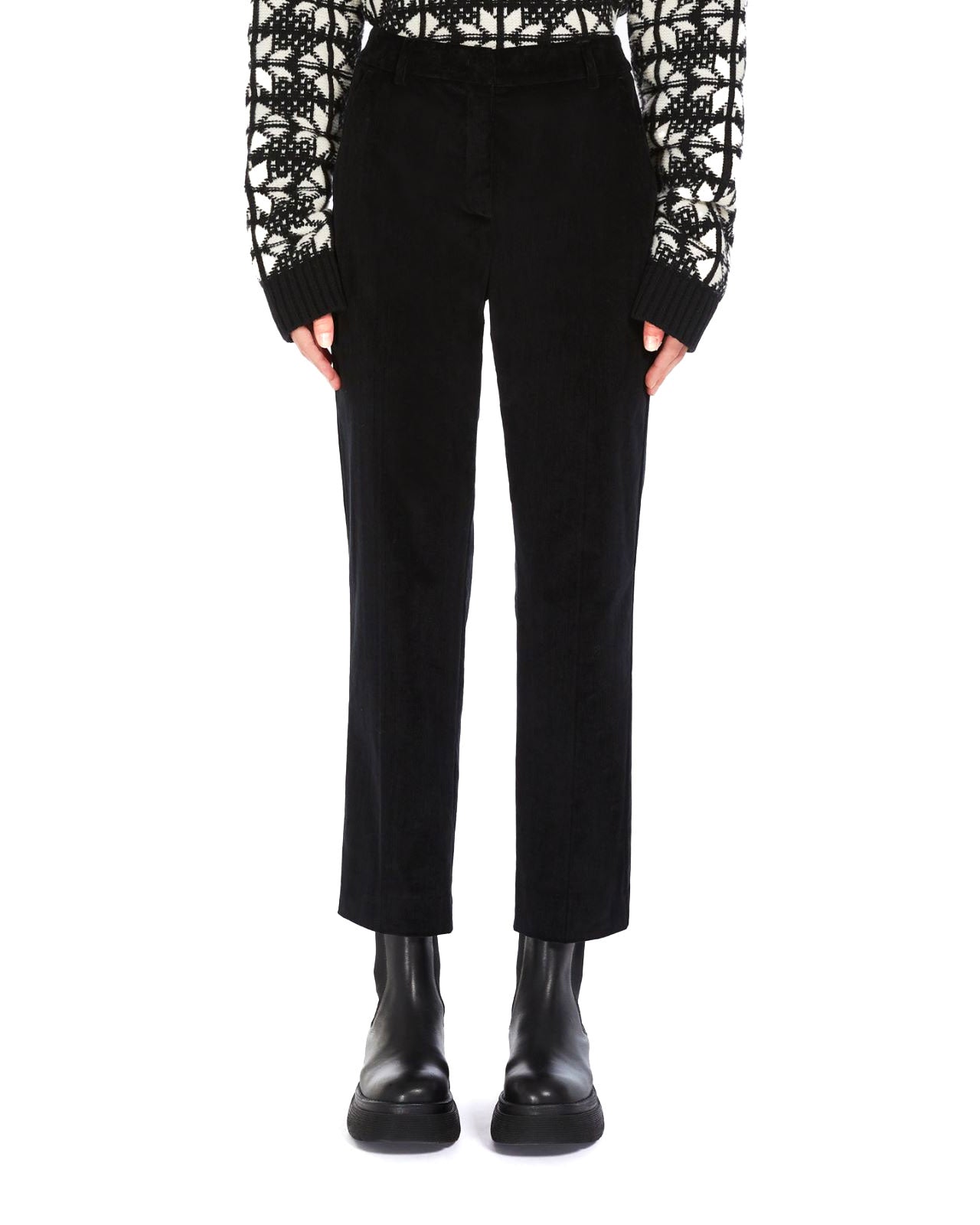 Weekend Max Mara | Pantalone Marruca velluto nero – lemlò