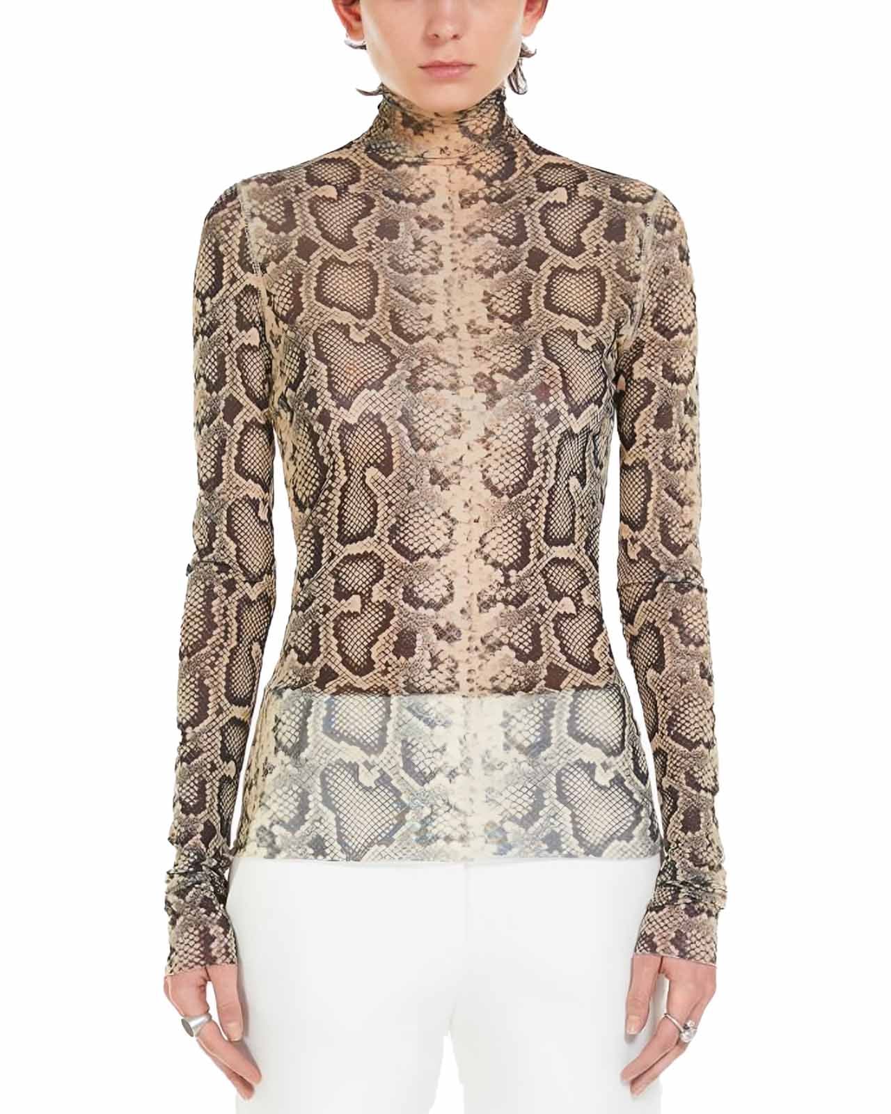 Sportmax | Top Proteo mesh pitonato – lemlò