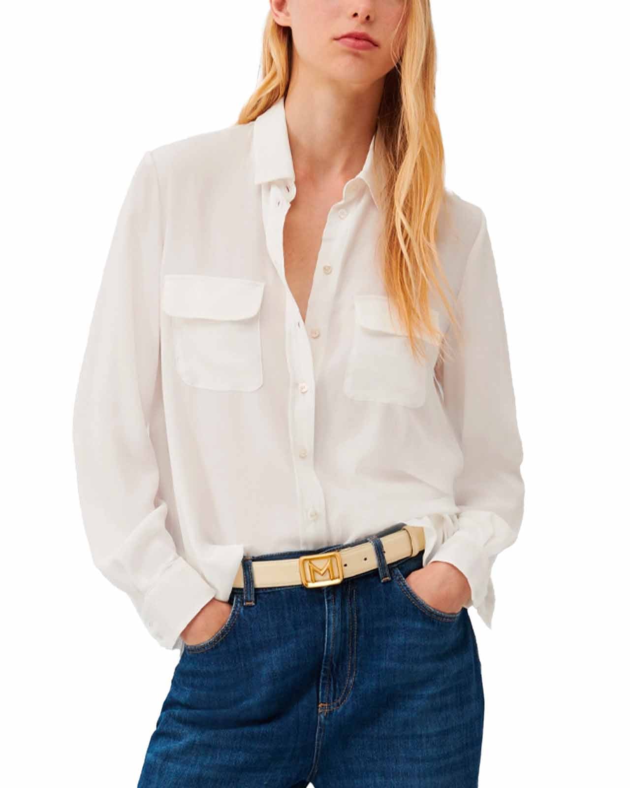 Marella | Ferrara white silk shirt – lemlò