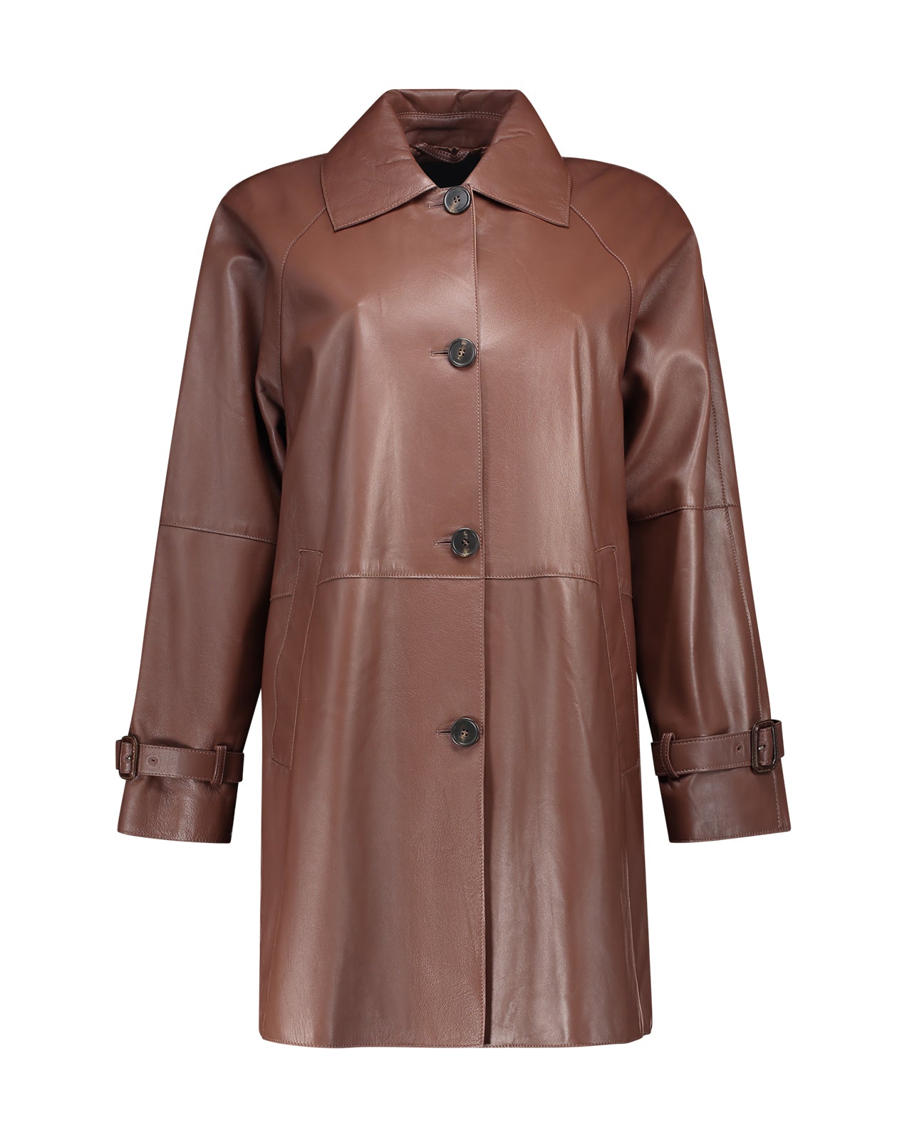 Max Mara Weekend | Nevada rust leather overcoat – lemlò