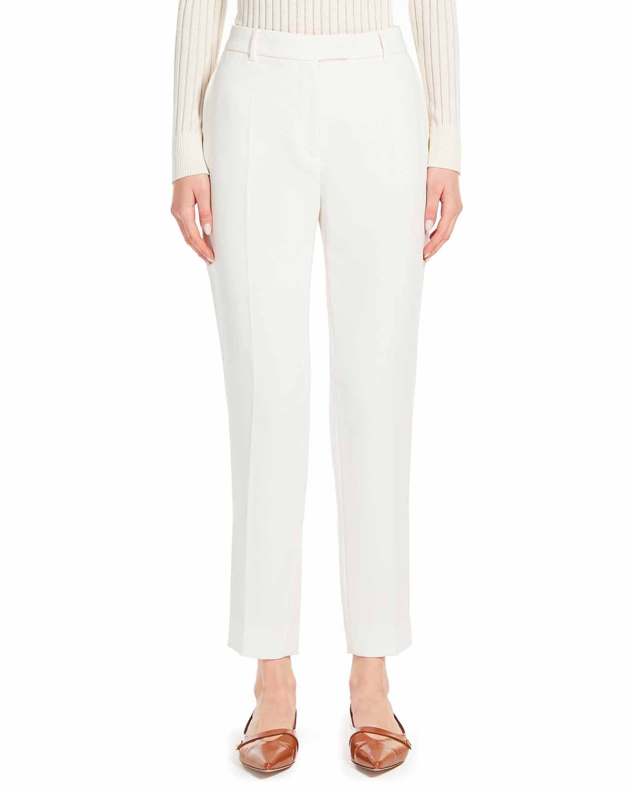 Max Mara Studio | Ivory white Jerta trousers – lemlò