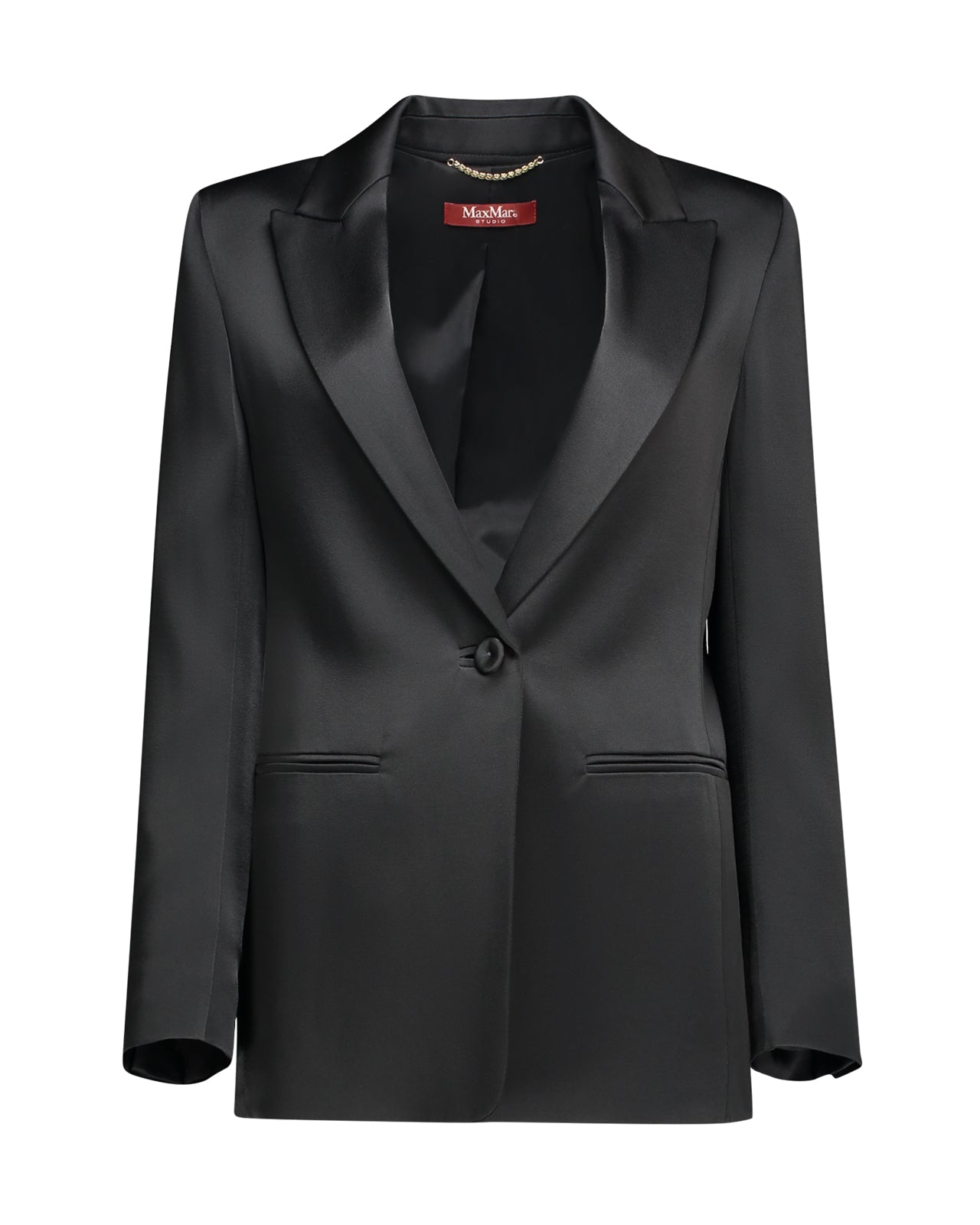 Max Mara Studio | Blazer Ebert enver satin nero – lemlò