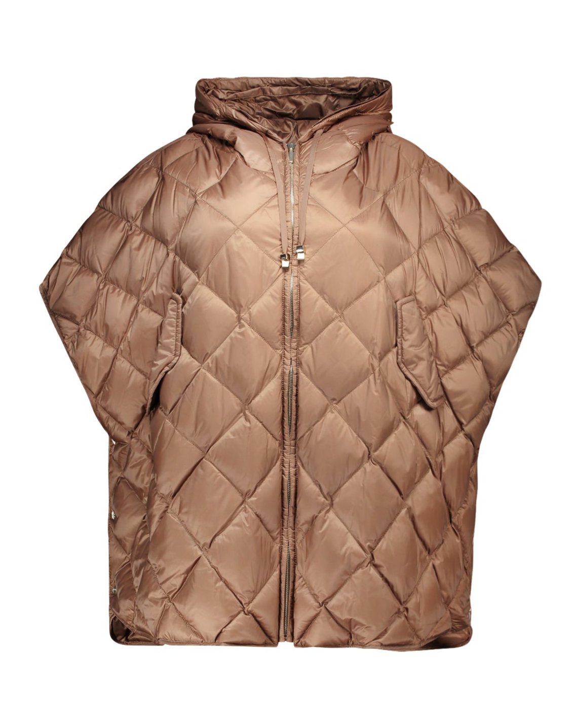 Max Mara The Cube | Cappa poncho Treman imbottita marrone – lemlò