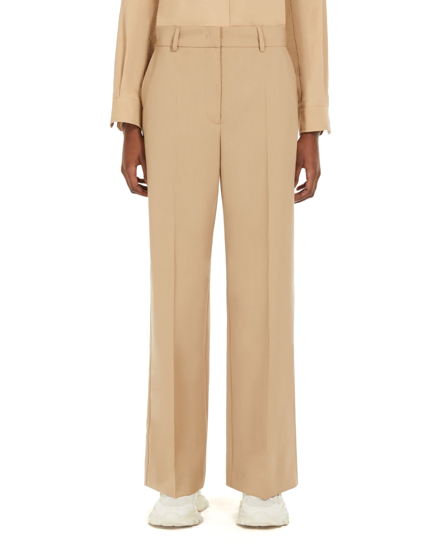 Weekend Max Mara | Beige virgin wool trousers – lemlò