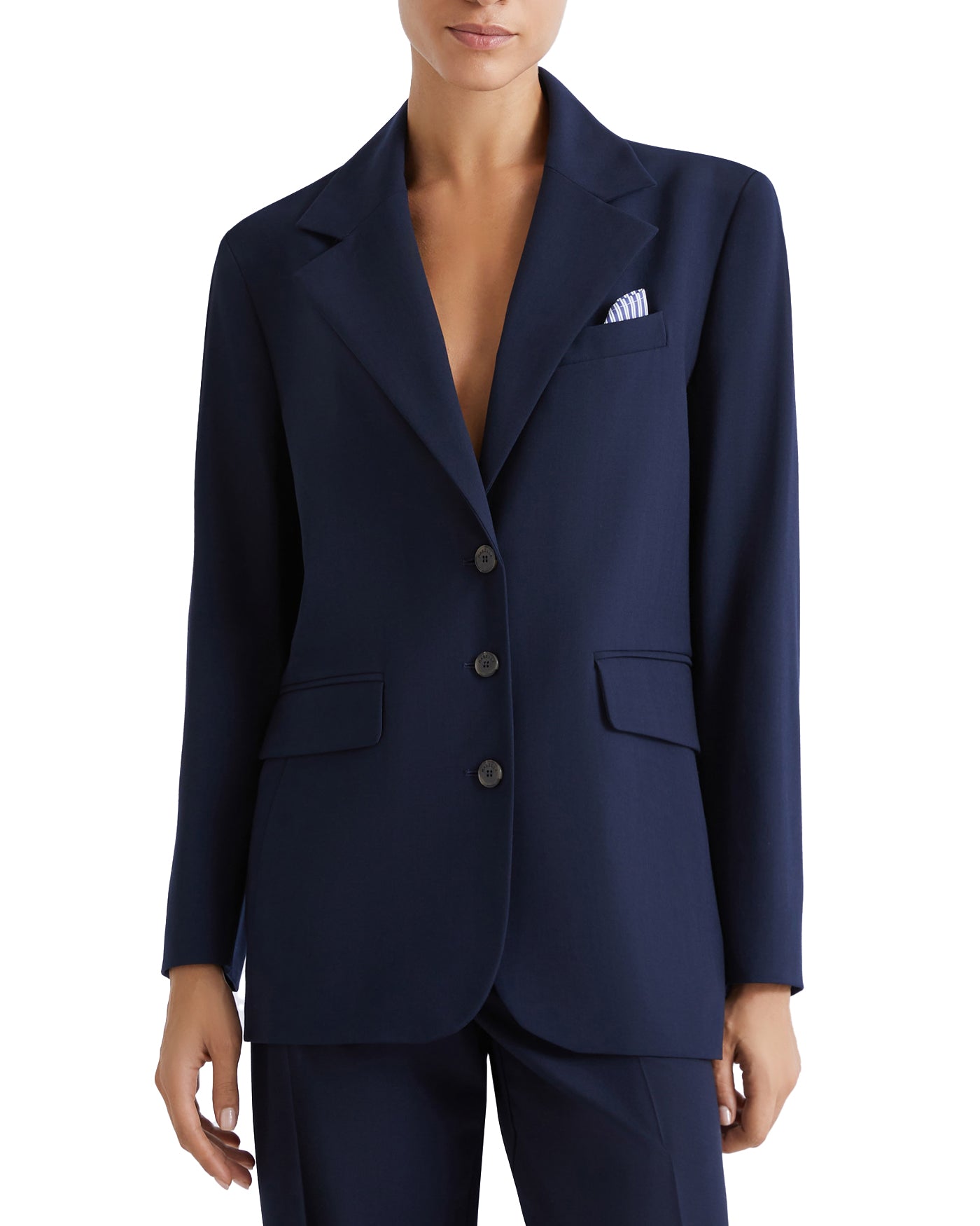 Marella | Blazer Alda lana vergine blu – lemlò
