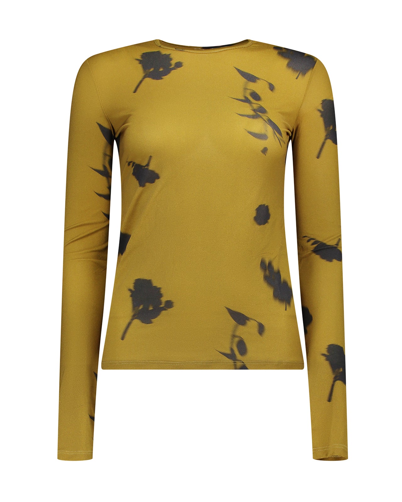 MM Max Mara | Top Effetto mesh floreale senape – lemlò