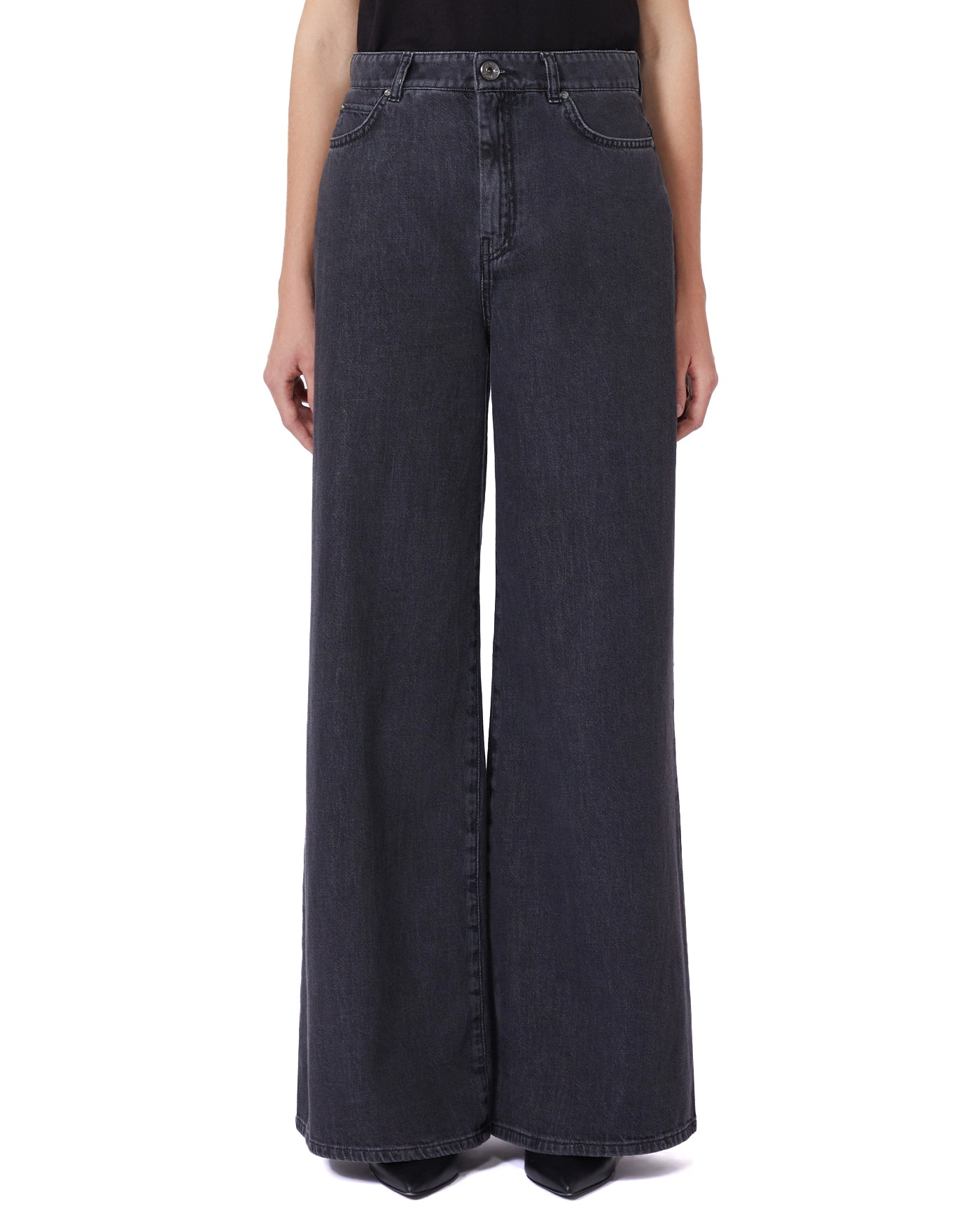 Weekend Max Mara | Jeans Vega ampio denim nero – lemlò