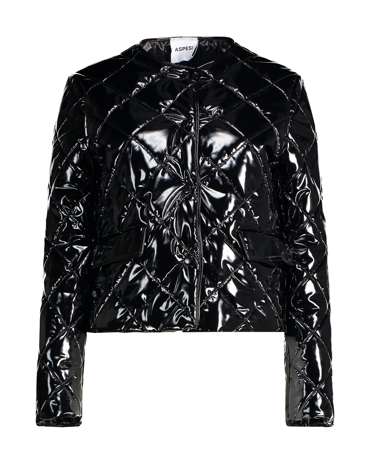 I waited | Black shiny quilted jacket – lemlò