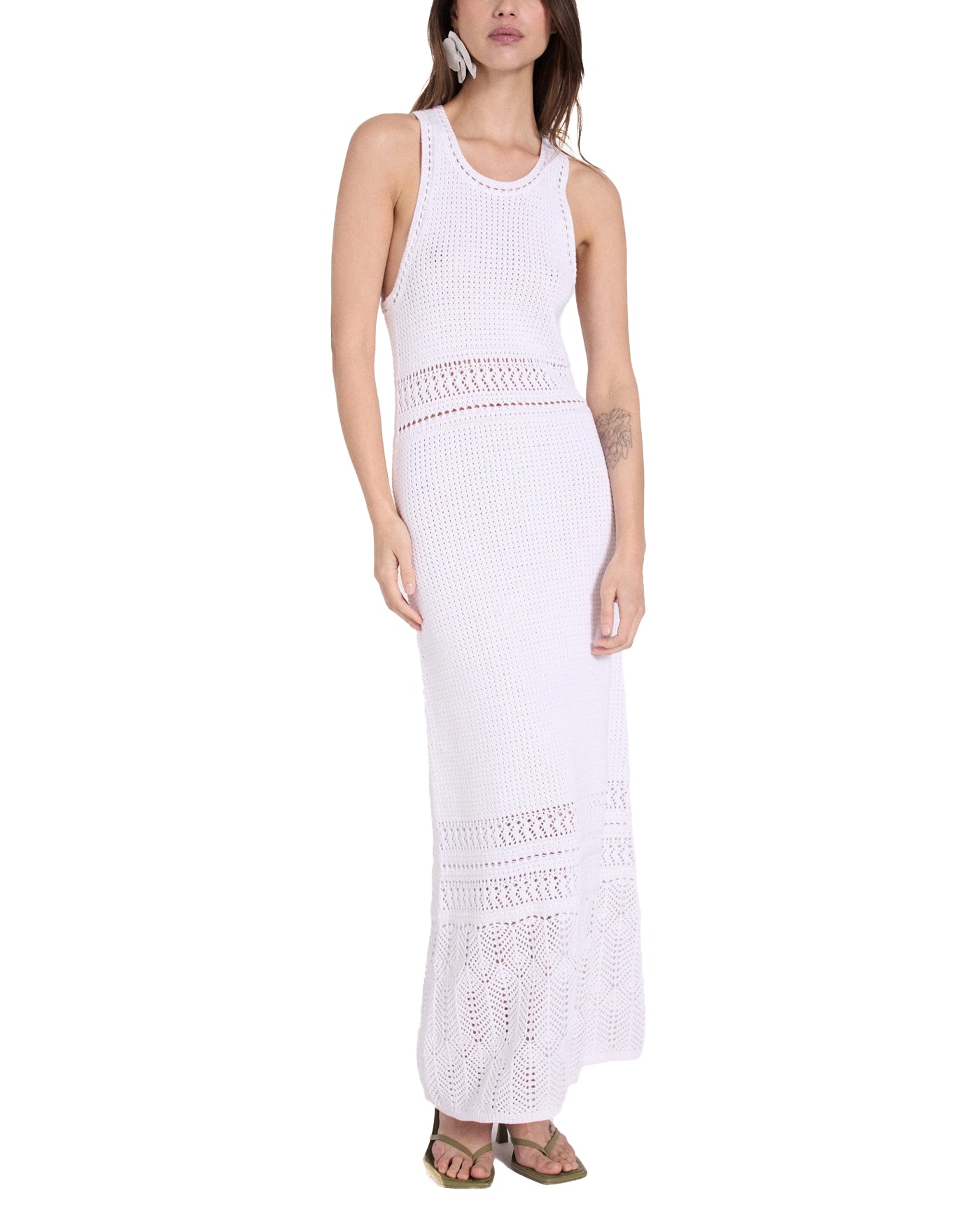 NotShy | White Laran crochet long dress – lemlò