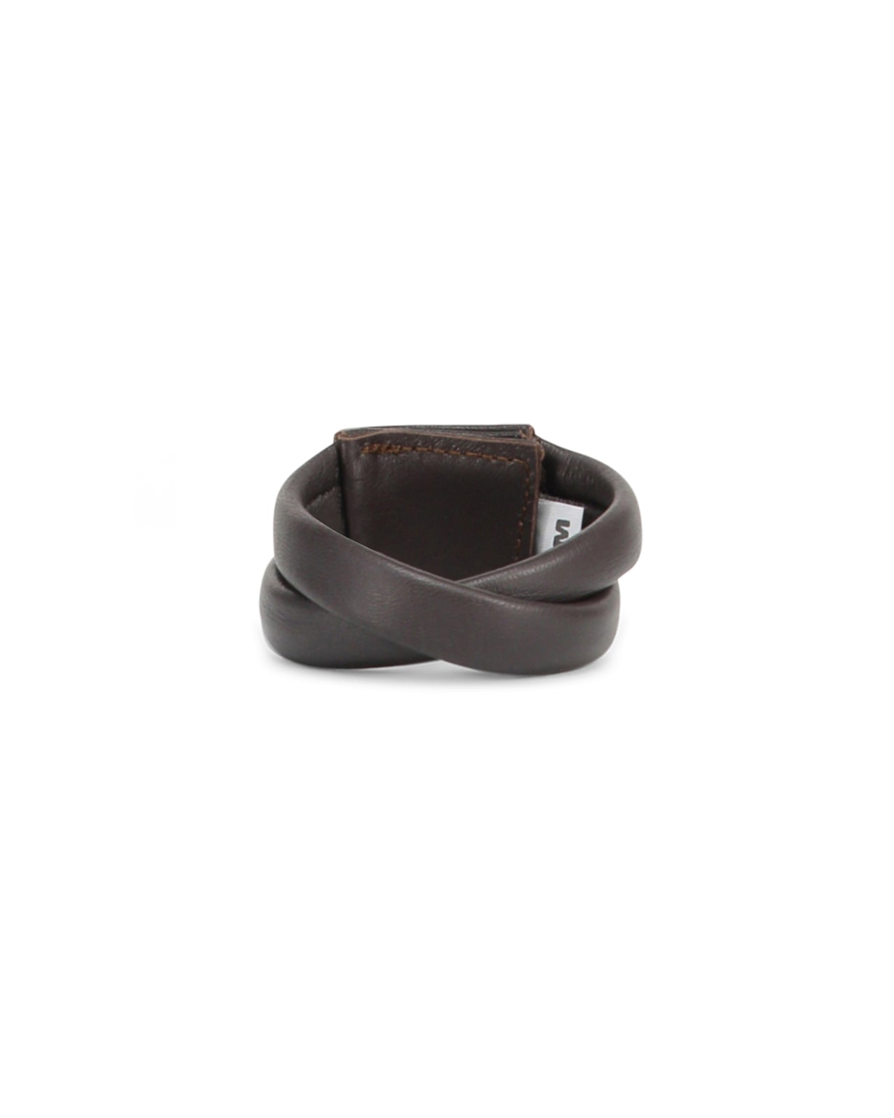 Gaetano Massari | 2-turn crossed brown leather bracelet – lemlò