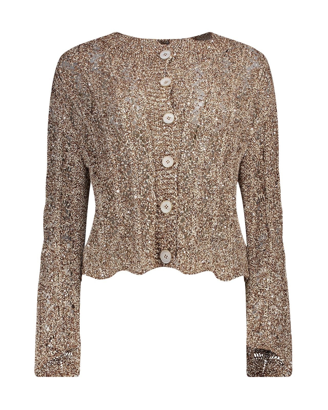 D. Exterior | Short cardigan lace gold sequins – lemlò
