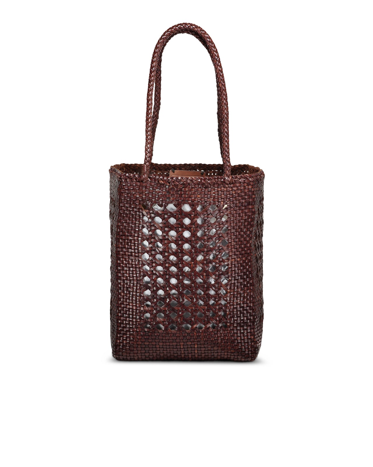 Dragon Diffusion | Borsa Open Cannage Weave Basket pelle bruciato – lemlò