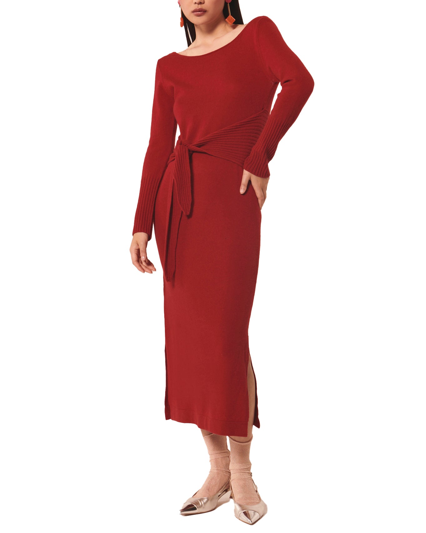 Tara Jarmon | Abito lungo Romie rosso – lemlò