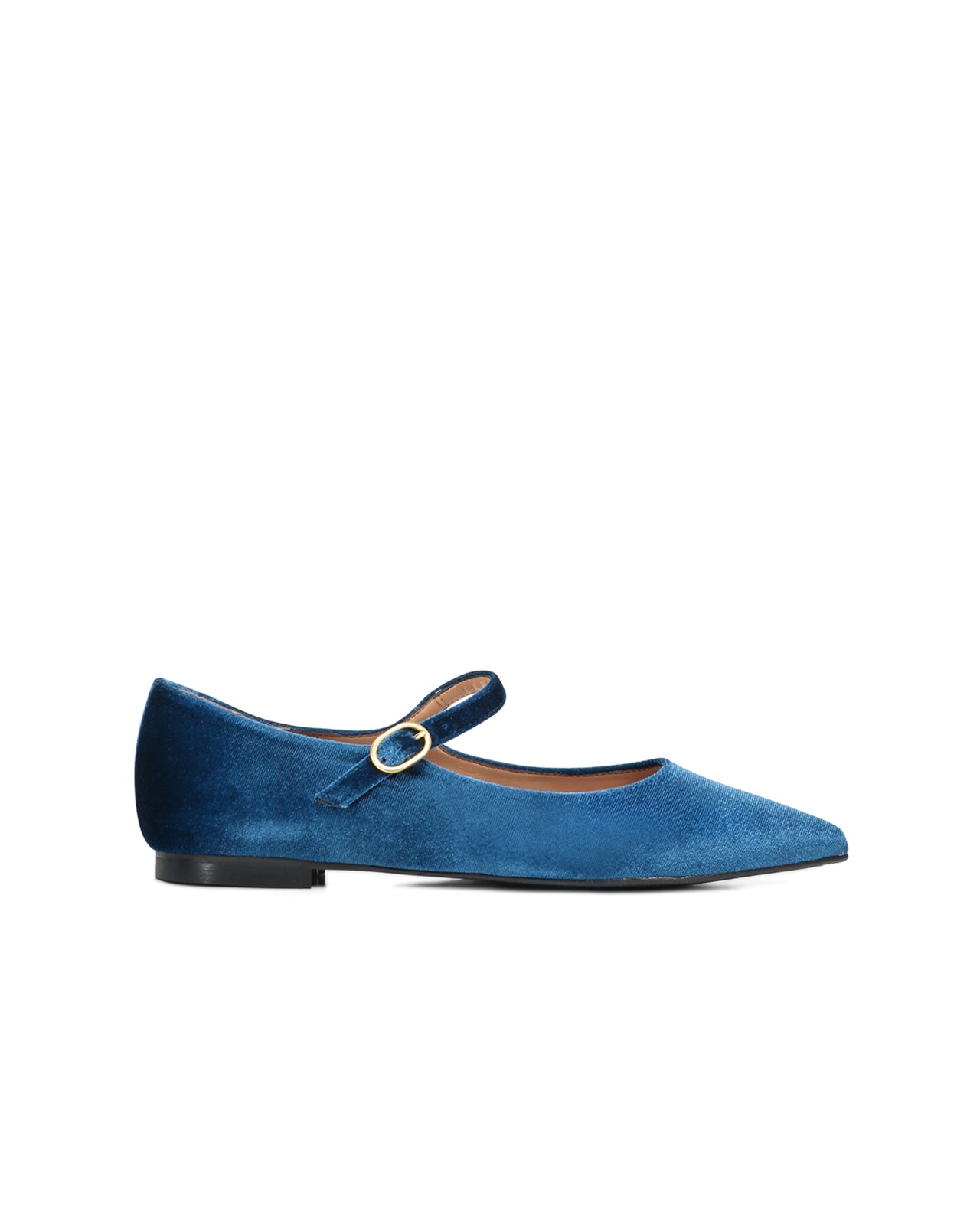 Steve Done | Petrol velvet ballet flat – lemlò