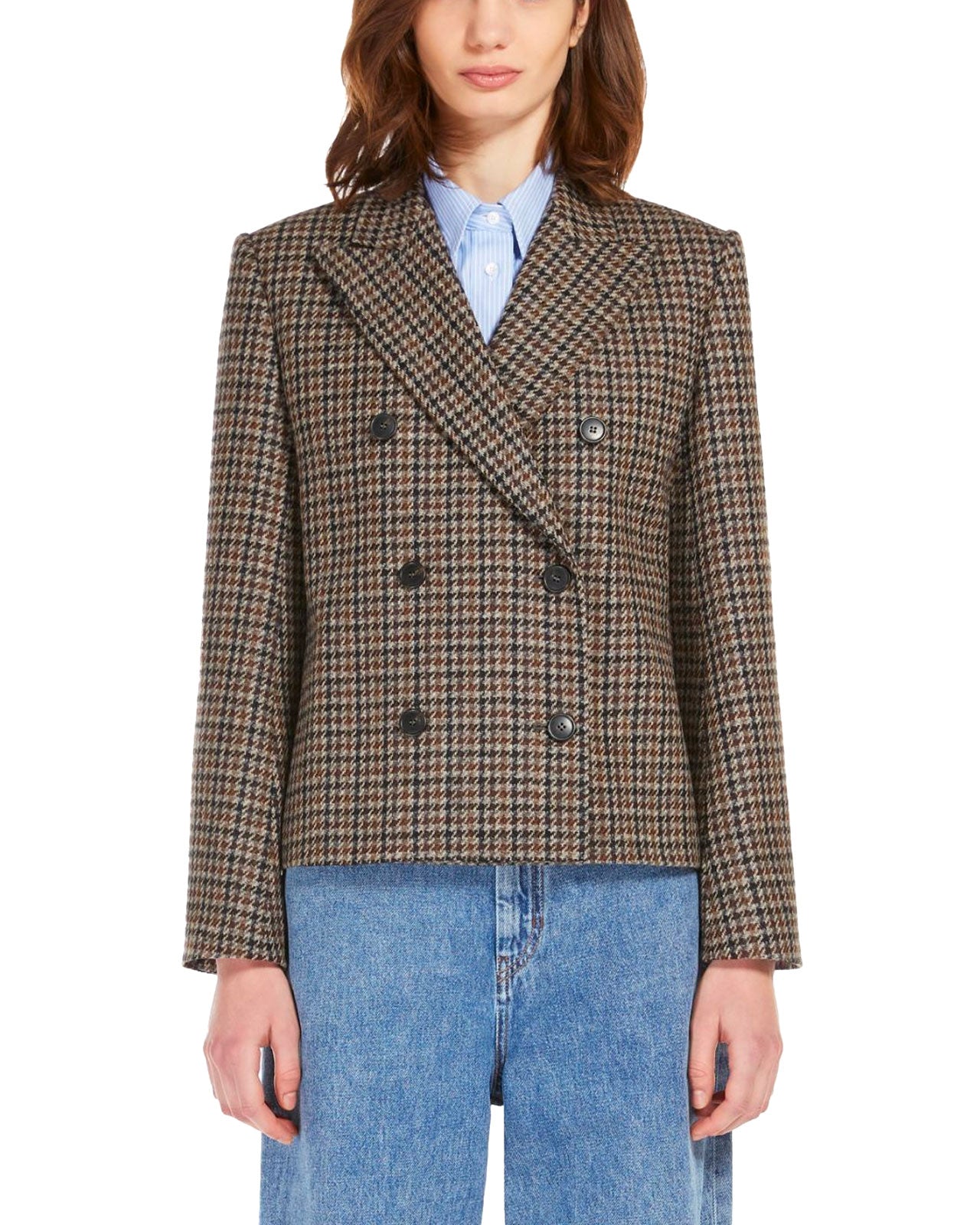 Weekend Max Mara | Blazer Nausica crop lana shetland – lemlò
