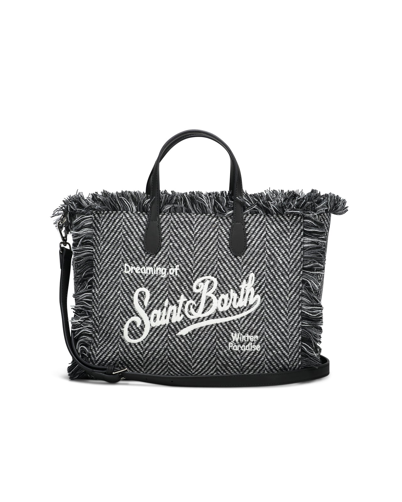 MC2 Saint Barth | Borsa Colette Donegal Herringbone nera – lemlò