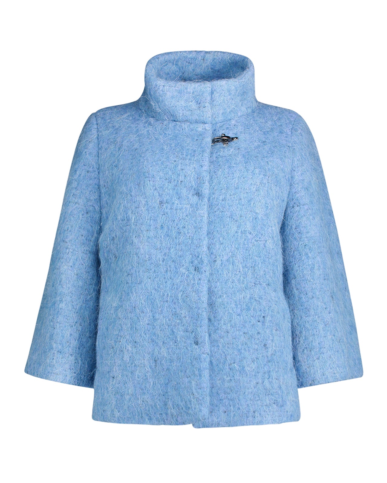 Fay | Cappa con gancio mohair azzurro – lemlò