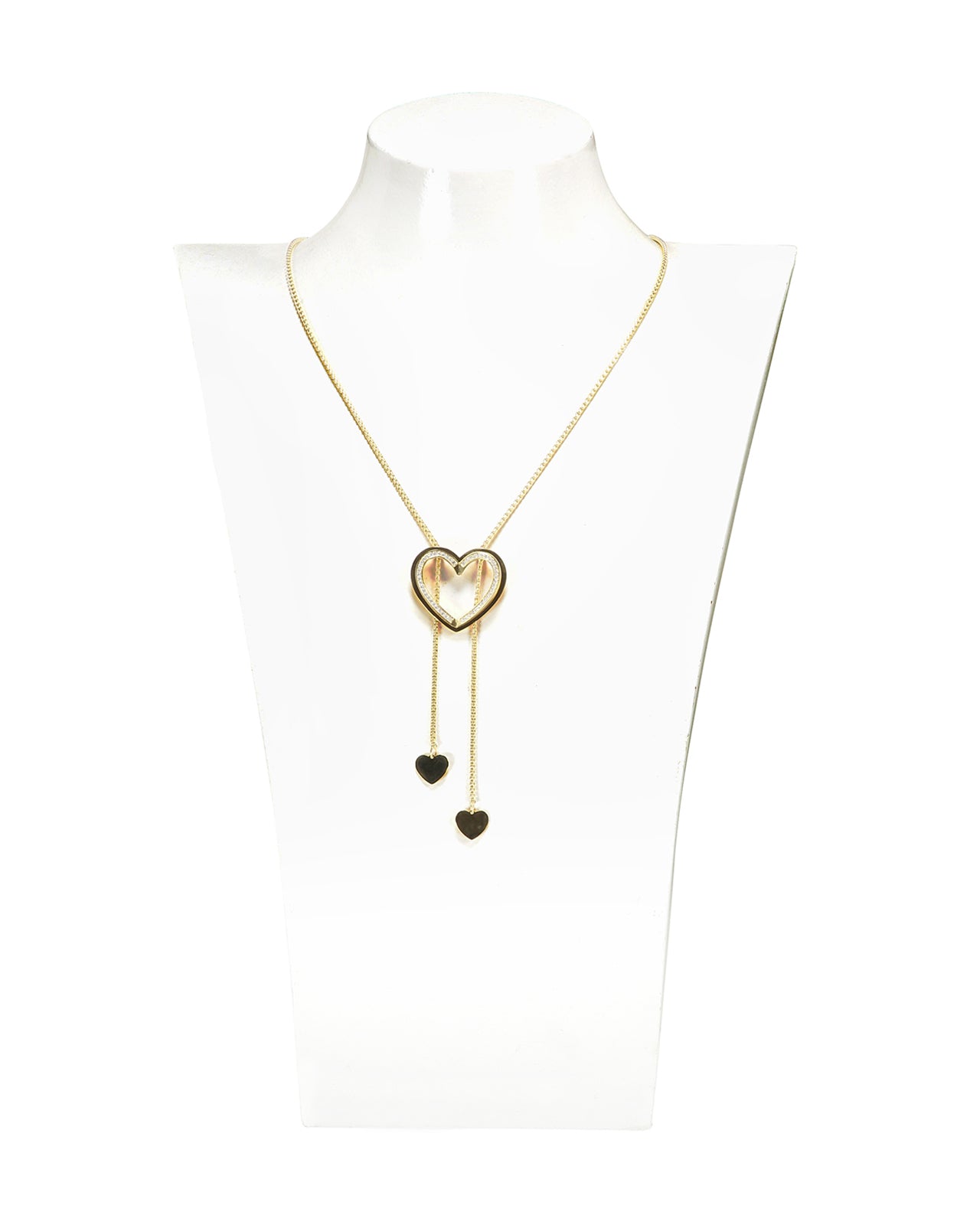Rush | Sliding necklace 2 hearts gold – lemlò