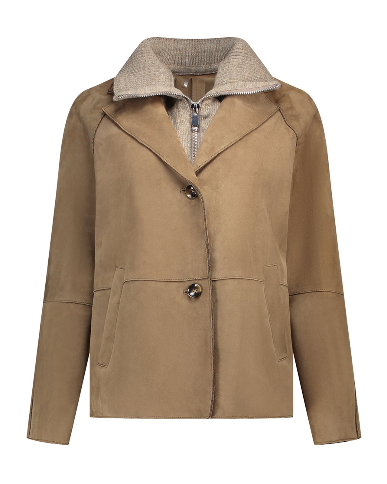 The Jackie Leathers | Giacca Sole camoscio sesamo – lemlò
