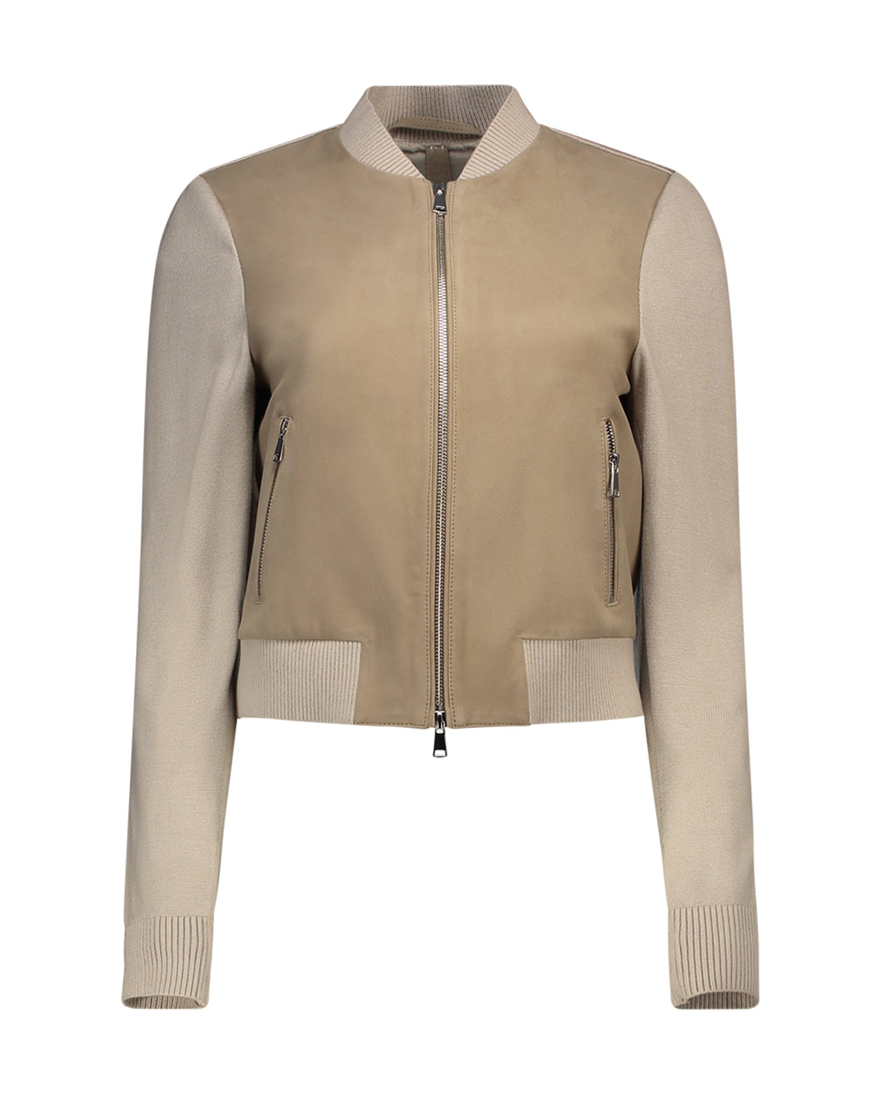The Jackie Leathers | Giacca Sukn Knit camoscio vanilla – lemlò