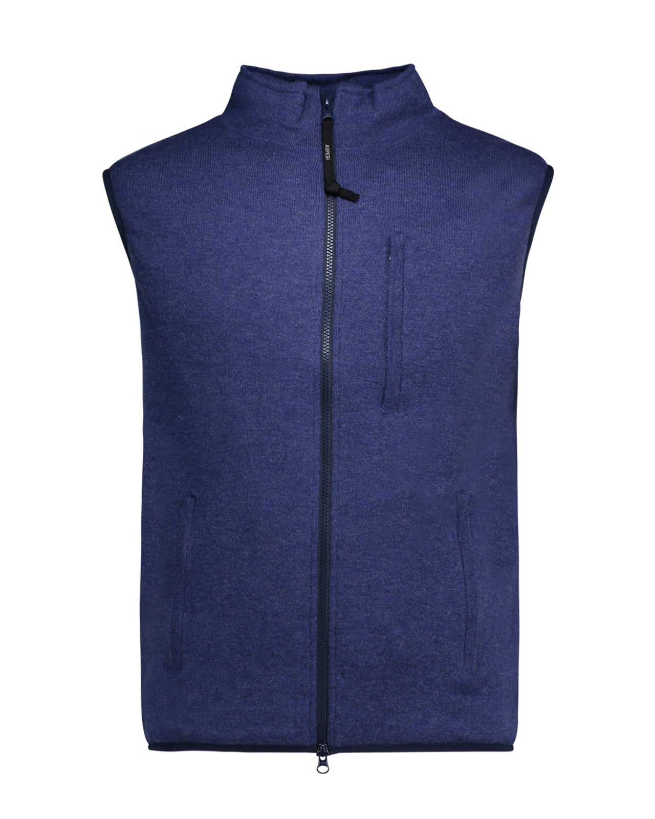 I waited | Blue padded wool gilet – lemlò