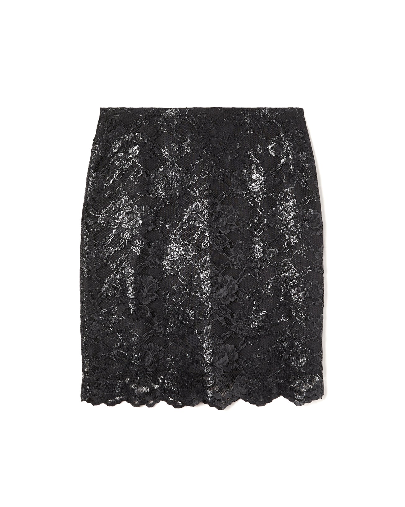 I waited | Metallic black lace skirt – lemlò