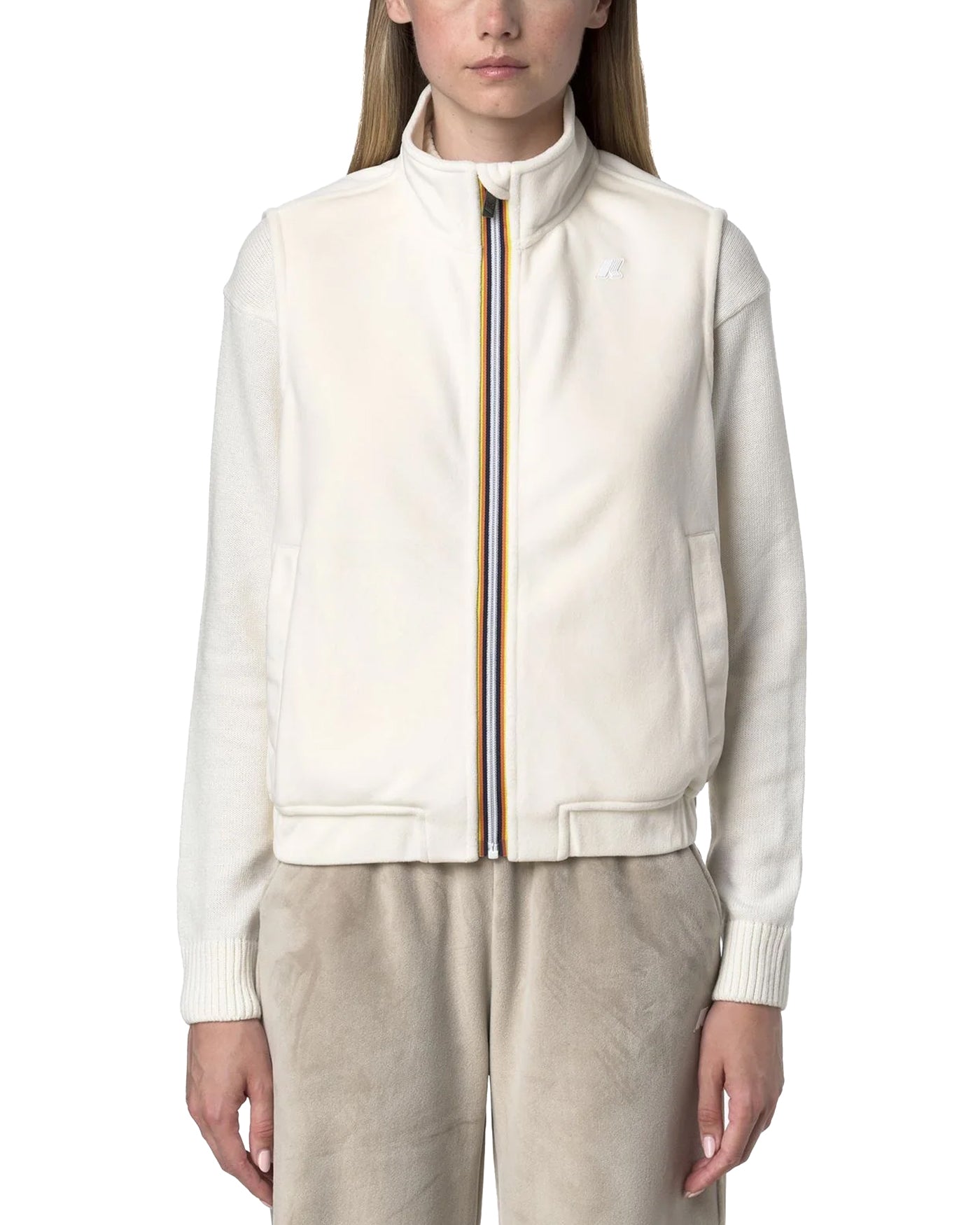 K-Way | Gilet Vivielme Velout Polar bianco – lemlò