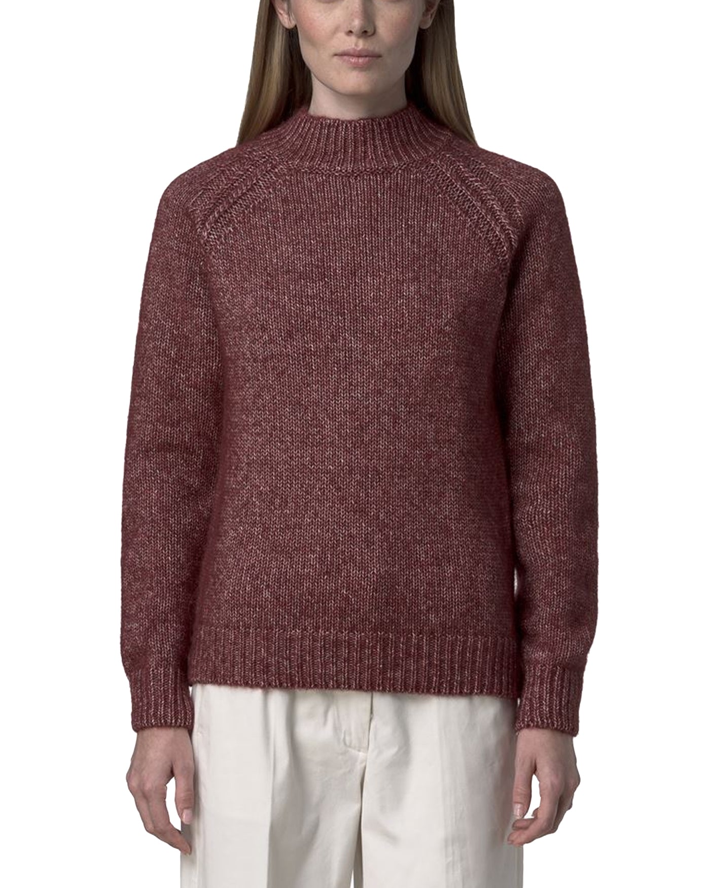 K-Way | Maglione Terry cotone alpaca bordeaux – lemlò