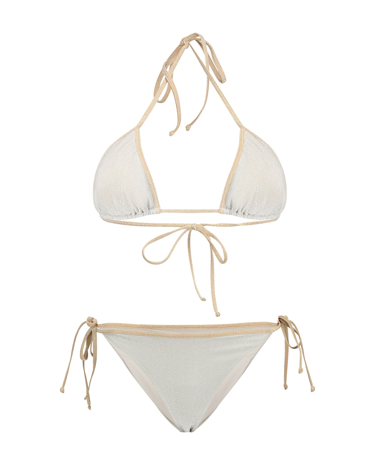MC2 Saint Barth | Bikini Leah String lurex argento – lemlò