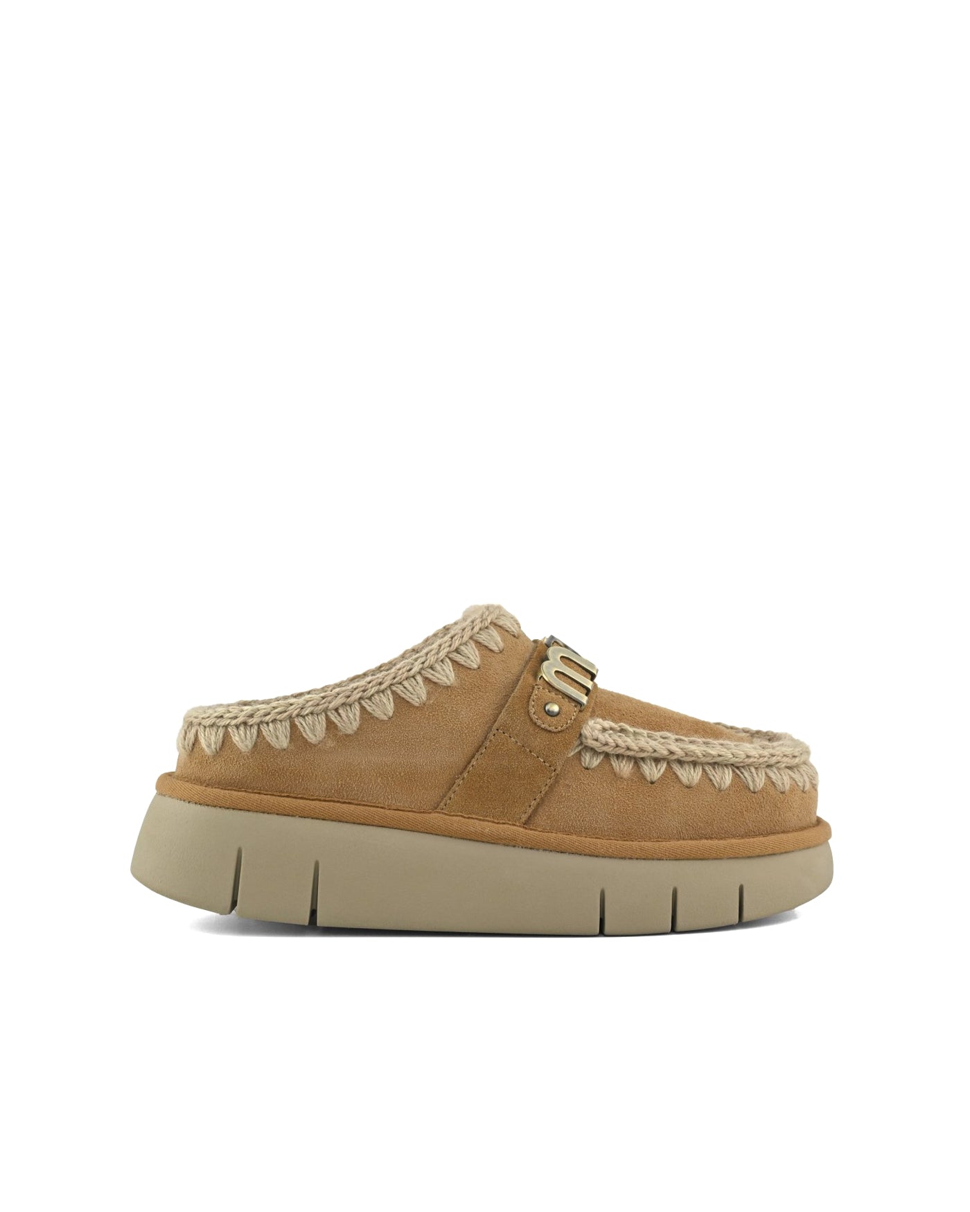 MOU | Pantofola Bounce Clog Metal Logo cognac – lemlò