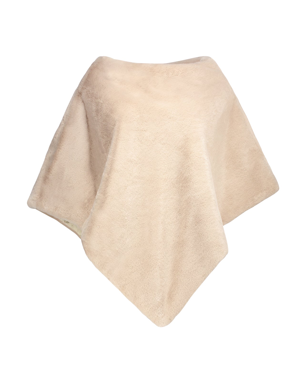 Steve Done | Beige faux fur poncho – lemlò