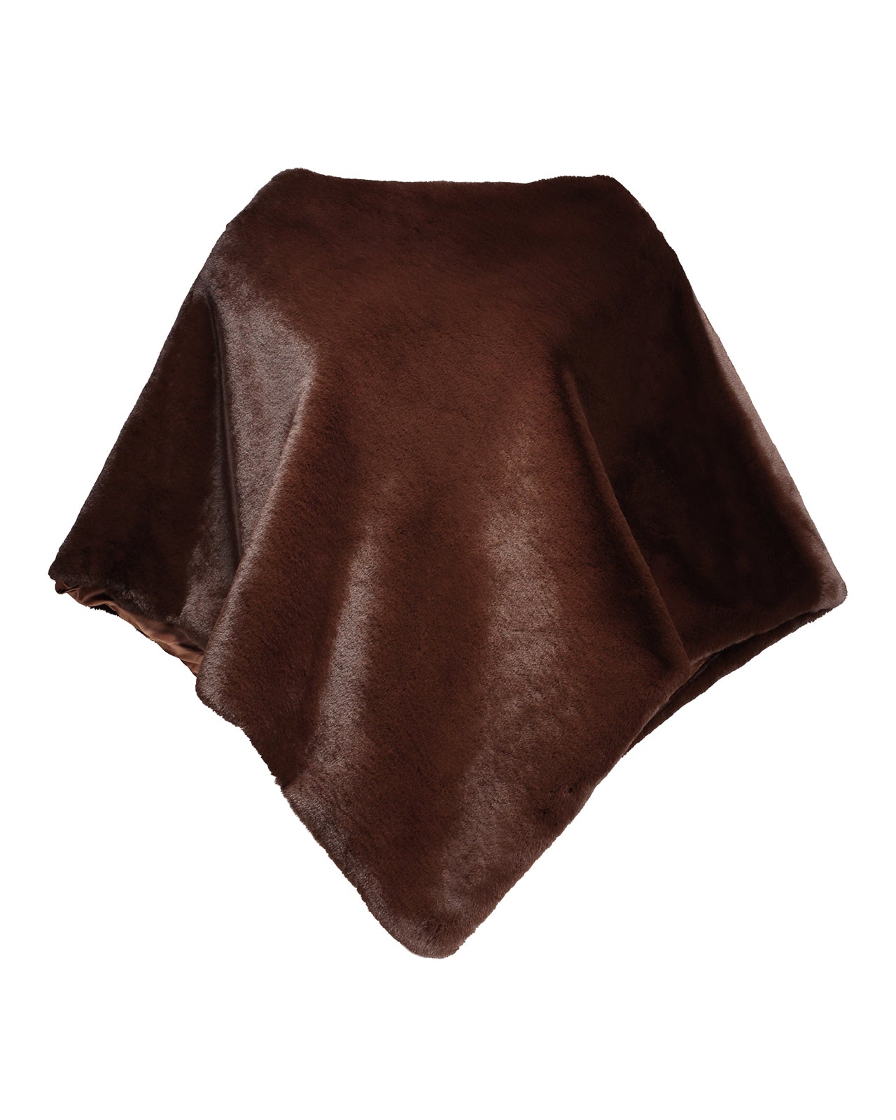 Steve Done | Poncho ecopelliccia marrone – lemlò