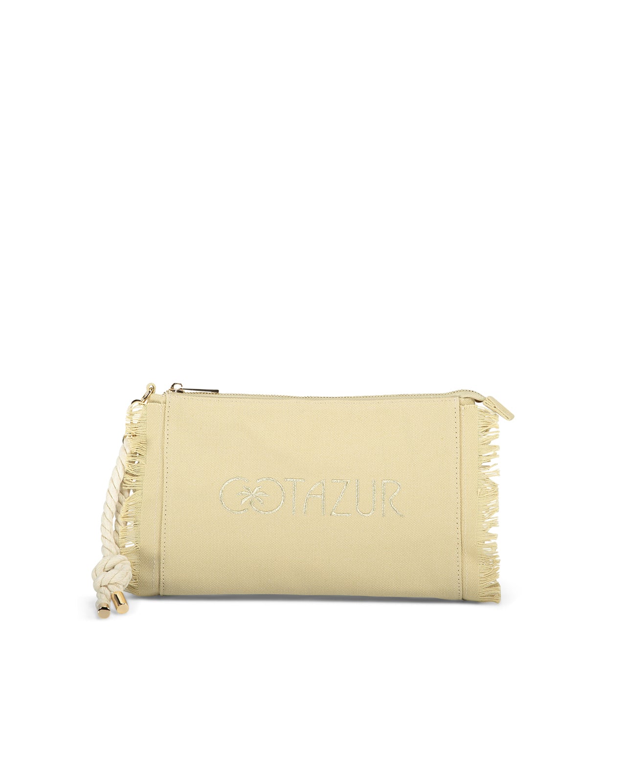 Cotazur | Pochette logo ricamato beige – lemlò