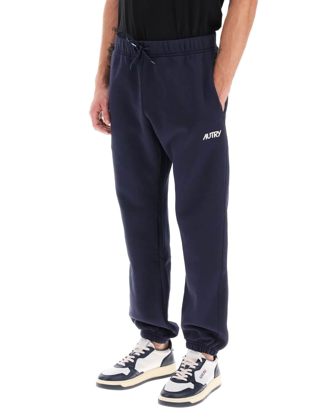 Autry | Pantalone tuta Icon Logo cotone blu – lemlò