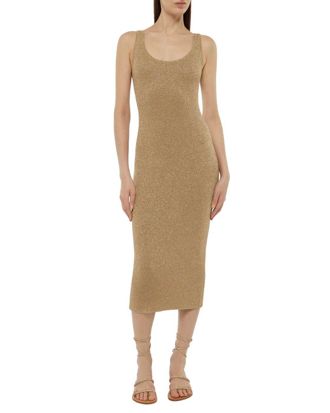 MC2 Saint Barth | Ronan midi dress gold knit – lemlò