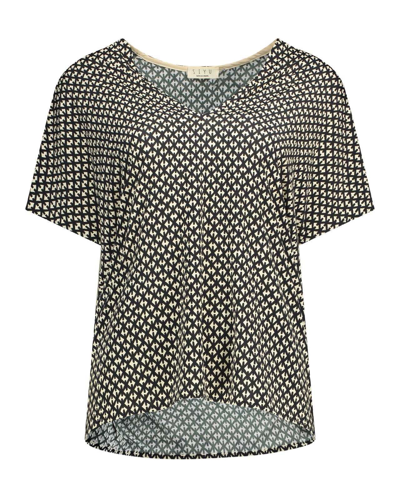 Siyu | Top fantasy beige black – lemlò