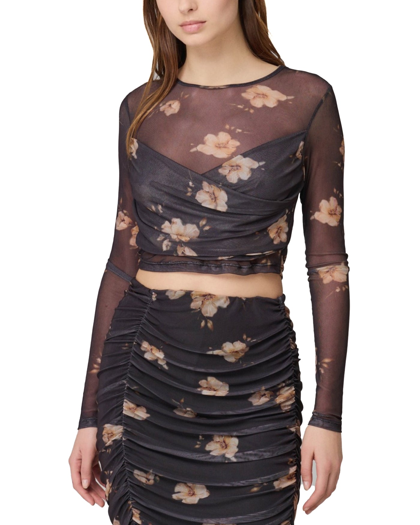 Mar de Margaritas | Top Corinna tulle gardenia nero – lemlò