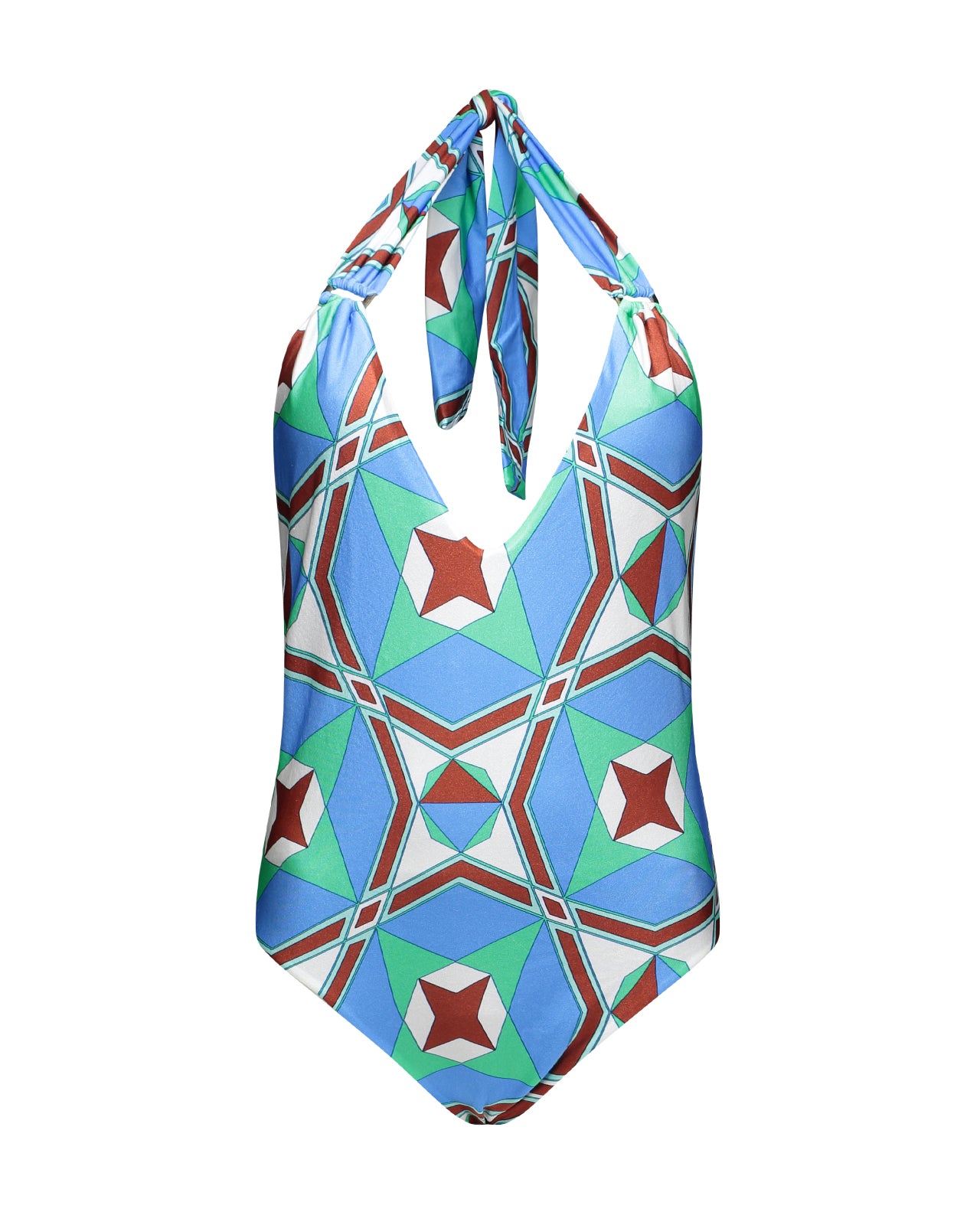 Aurumroma | Geo Big light blue one-piece swimsuit – lemlò