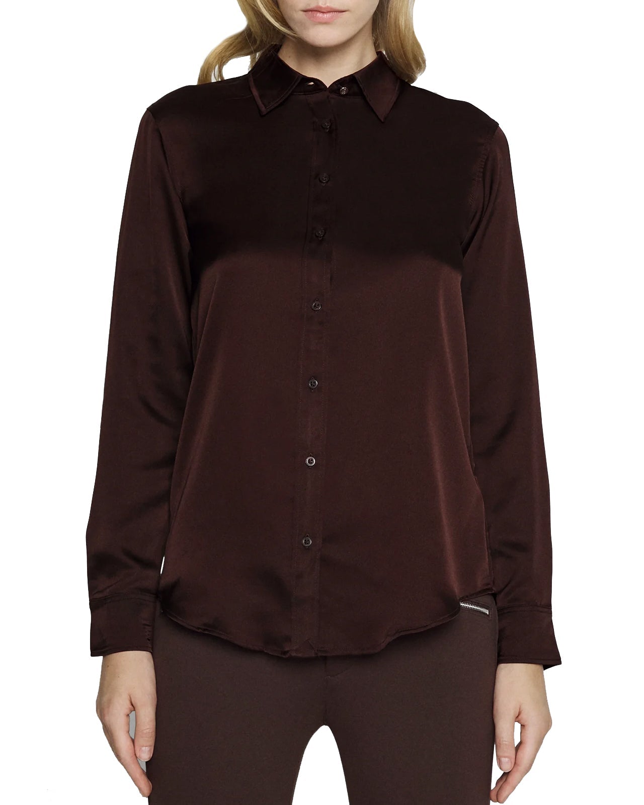 Lauren Ralph Lauren | Camicia Jamelko raso marrone – lemlò