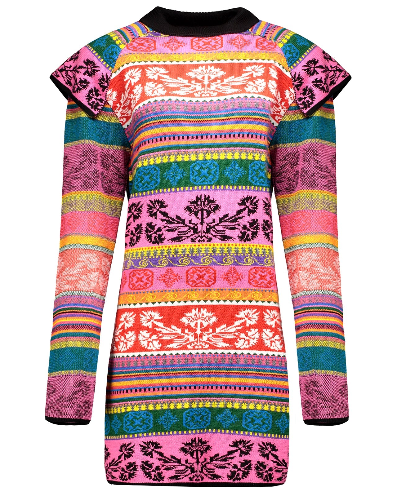 AKEP | Short multicolored jacquard wool dress – lemlò