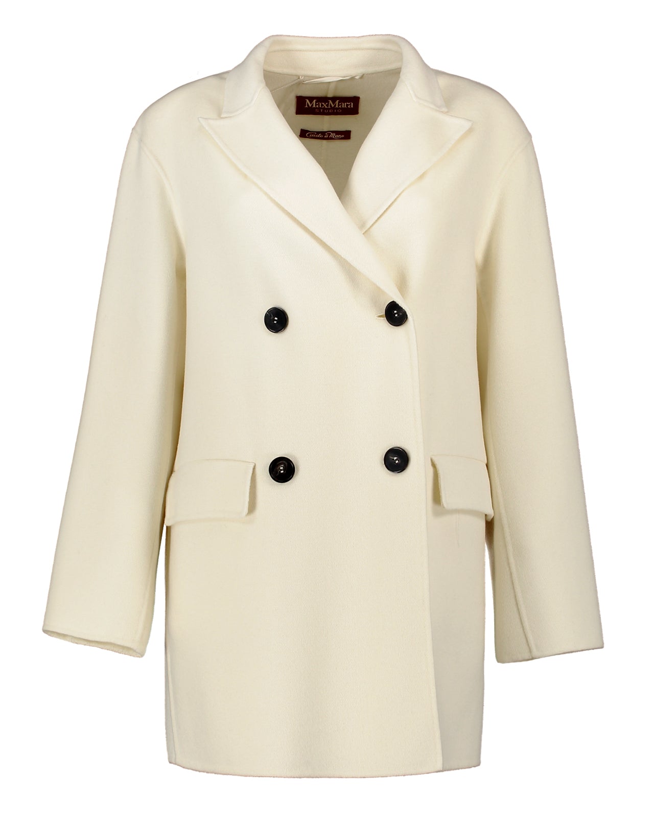 Max Mara Studio | Cappotto Vernice doppiopetto bianco – lemlò