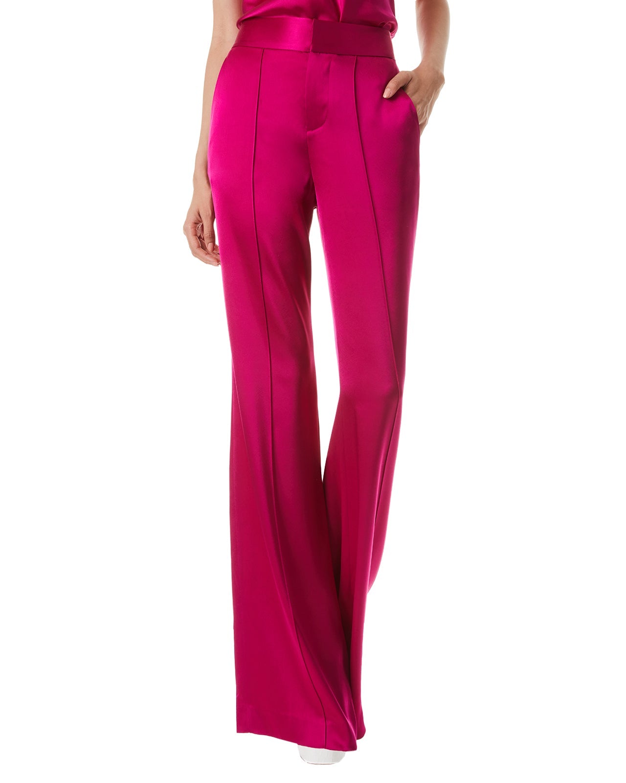 Alice and Olivia | Pantalone Dylan raso fucsia raspberry – lemlò