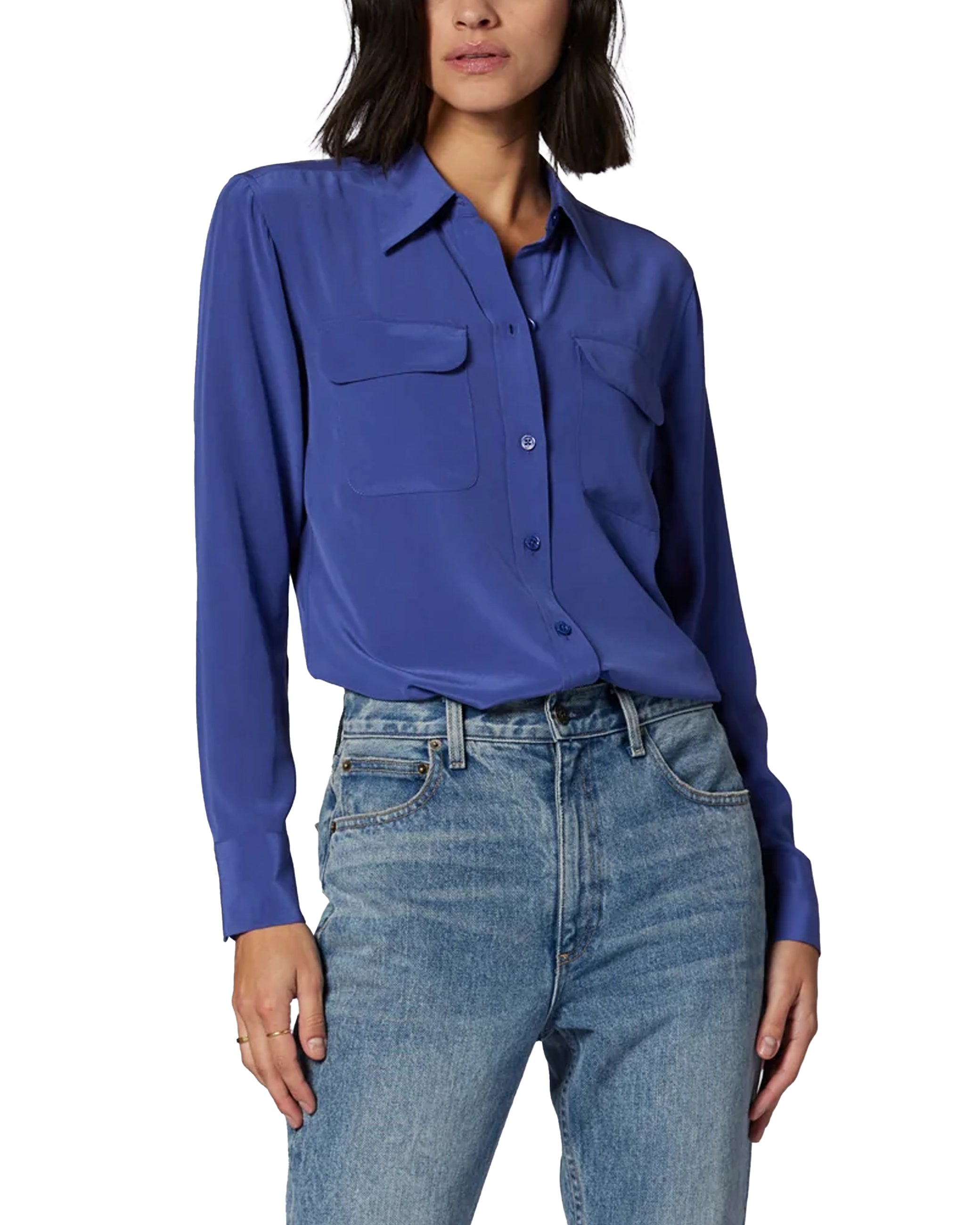 Equipment | Camicia Slim Signature Skipper Blue – lemlò