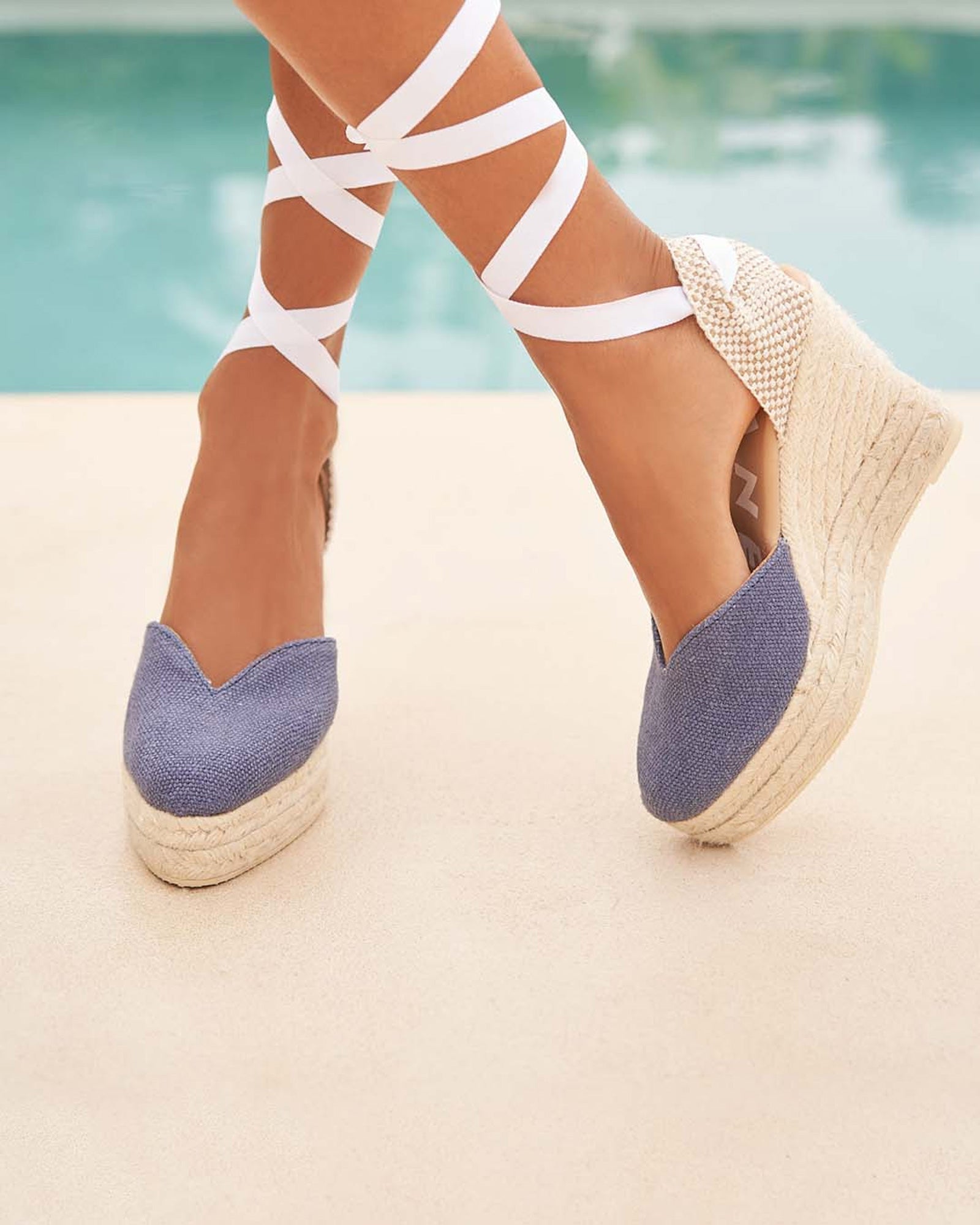 Manebì | Espadrilles con zeppa La Havana Indigo | lemlò