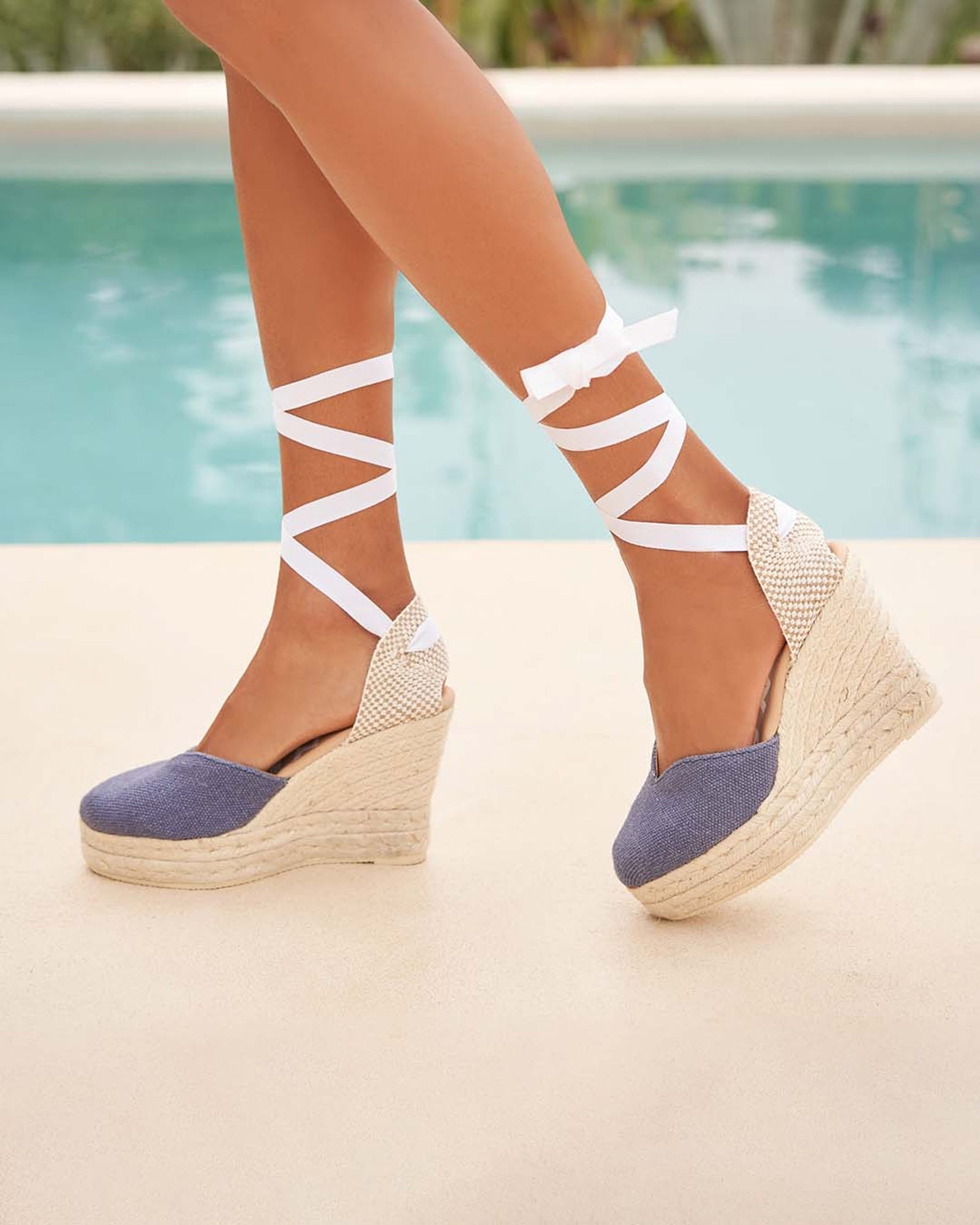 Manebì | Espadrilles con zeppa La Havana Indigo | lemlò